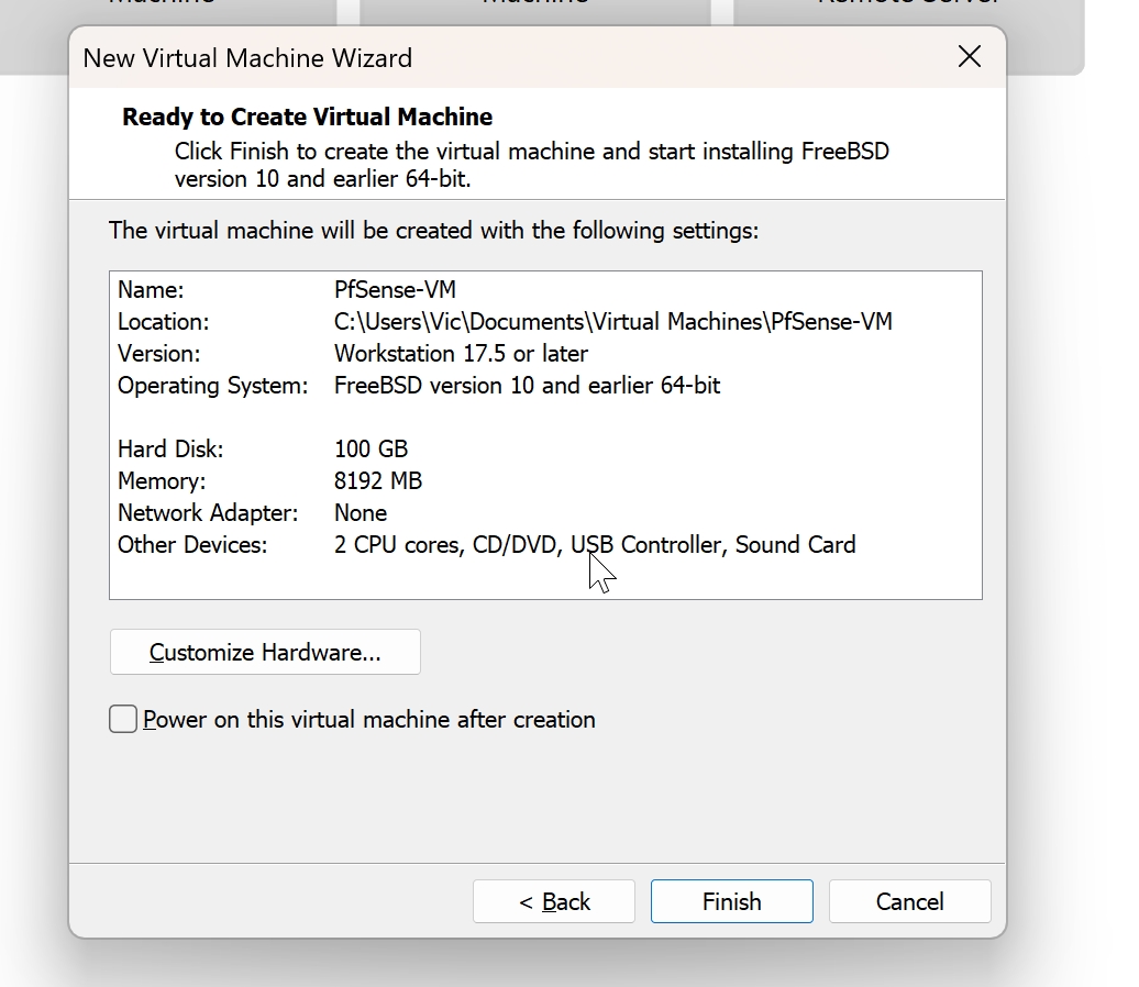 Deploying pfsense Virtual Machine - CyberWriteUps
